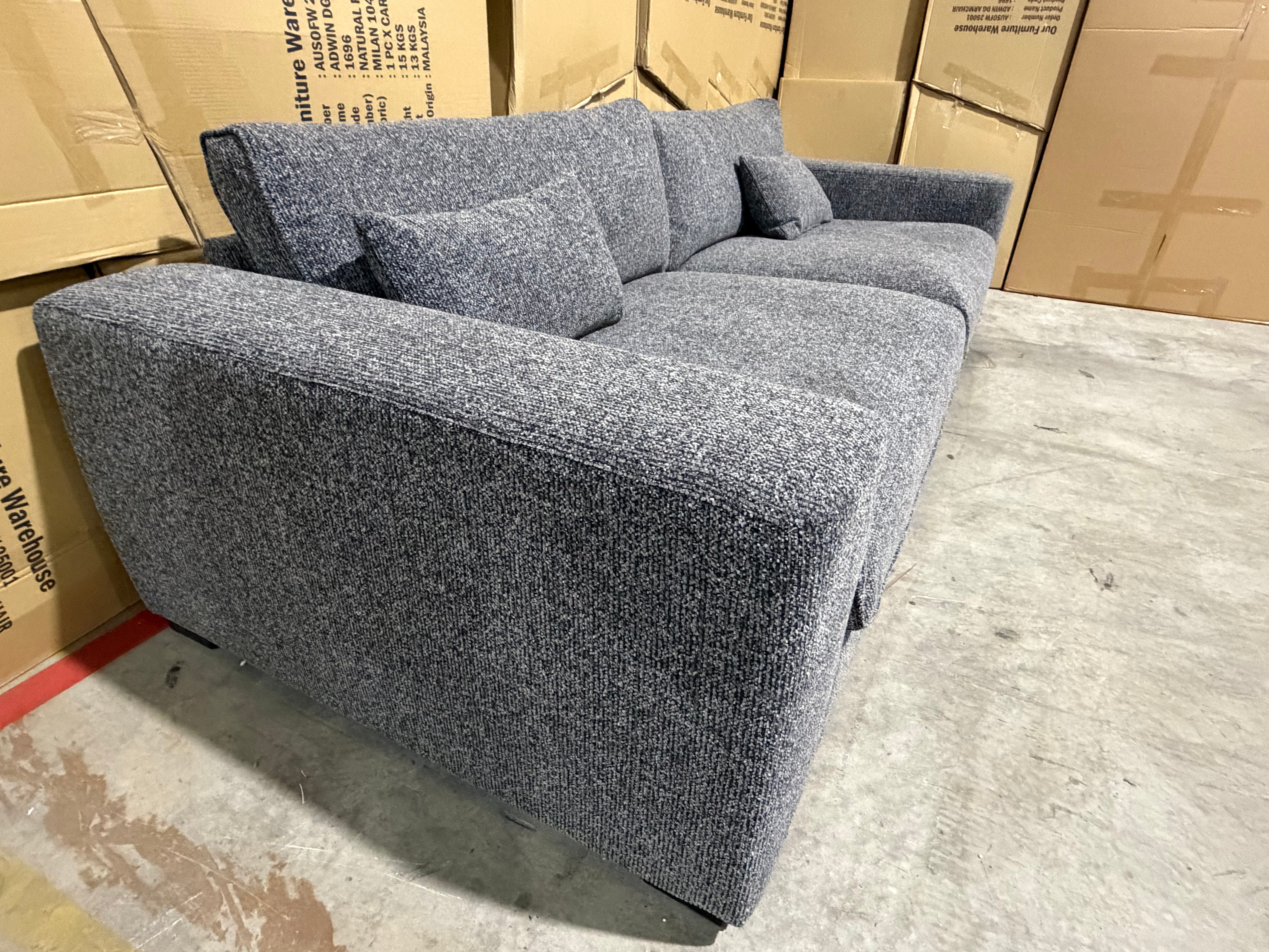 Marcell 4 Seater Sofa in Graphite – Furniture Liquidators